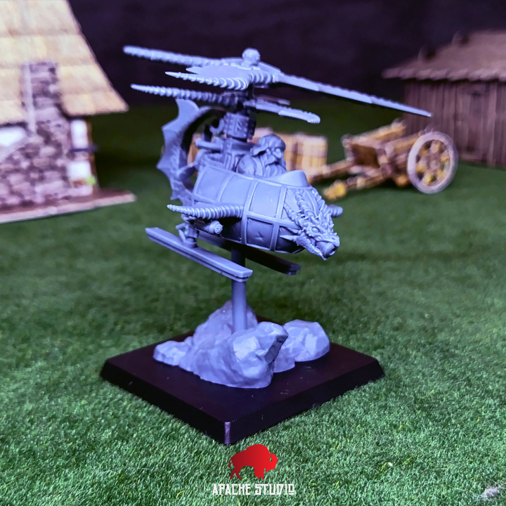 3D Printable Forgeborn Clan: Gyrocopter (dwarf unit) by Apache-Studio